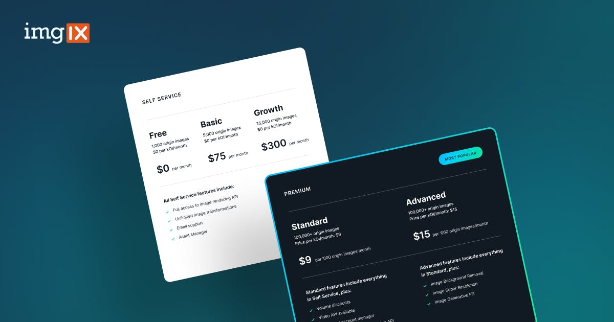 imgix - Pricing - Start Free